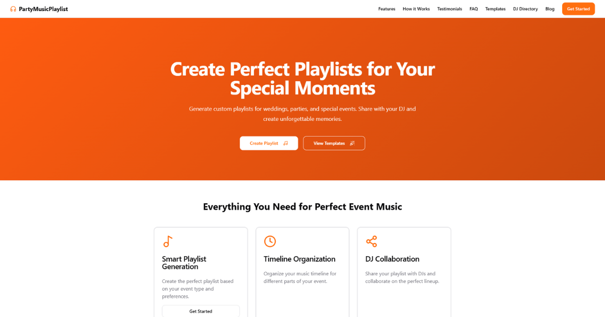 PartyMusicPlaylist - Create Perfect Event Playlists